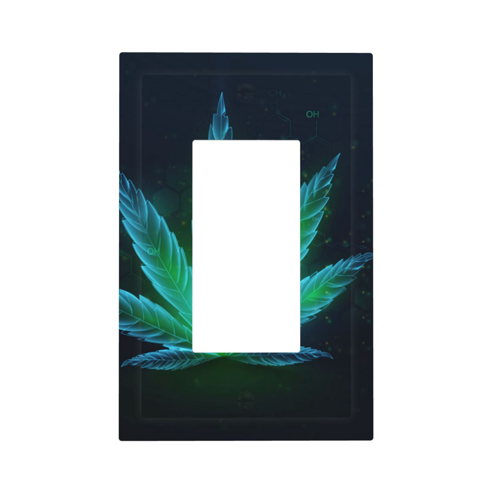 Green Leaves With Formula Single Gang Wall Plate 1 Gang Decorative ...