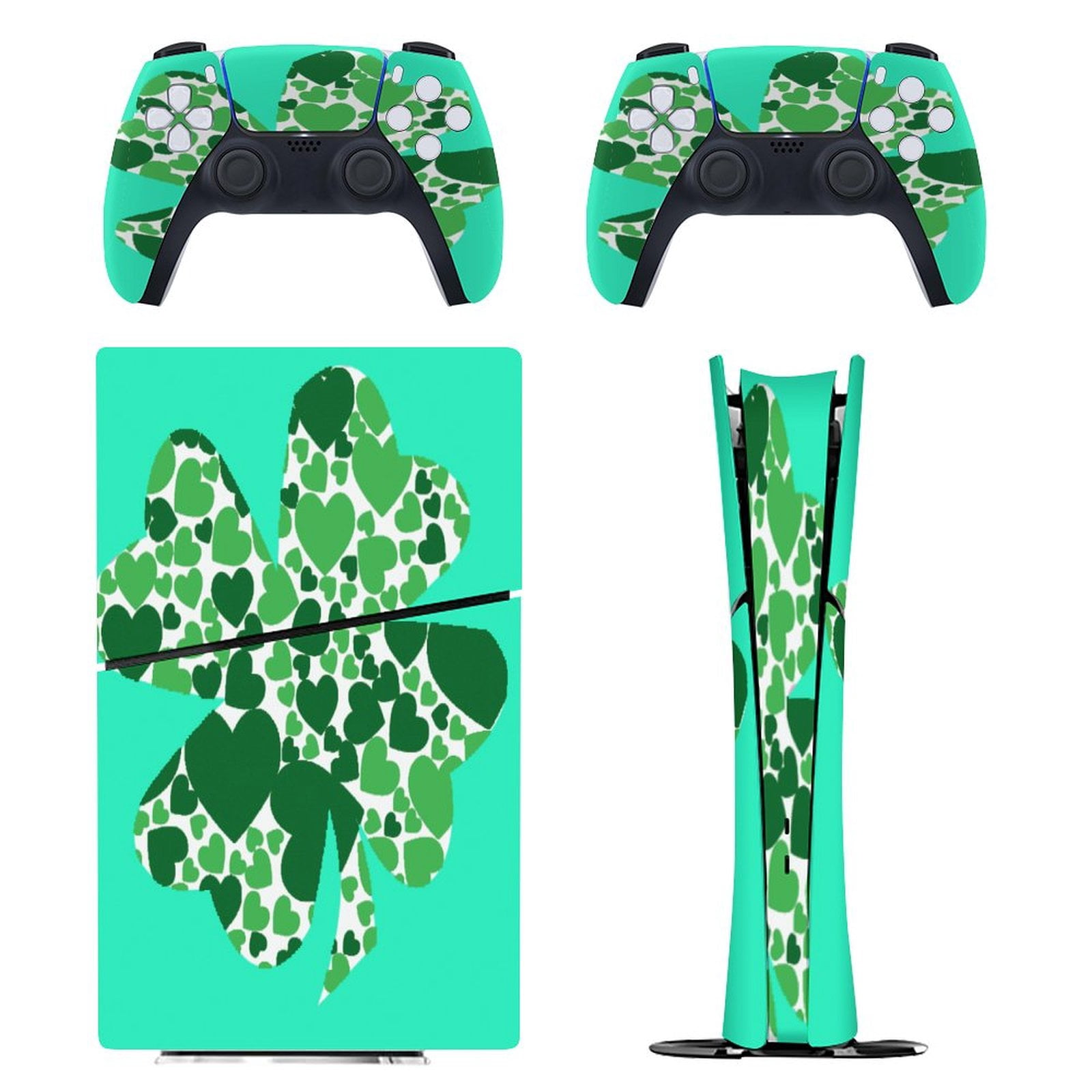Green Leaves in Green PS5/PS5 Slim Digital Disc Skin Sticker For ...
