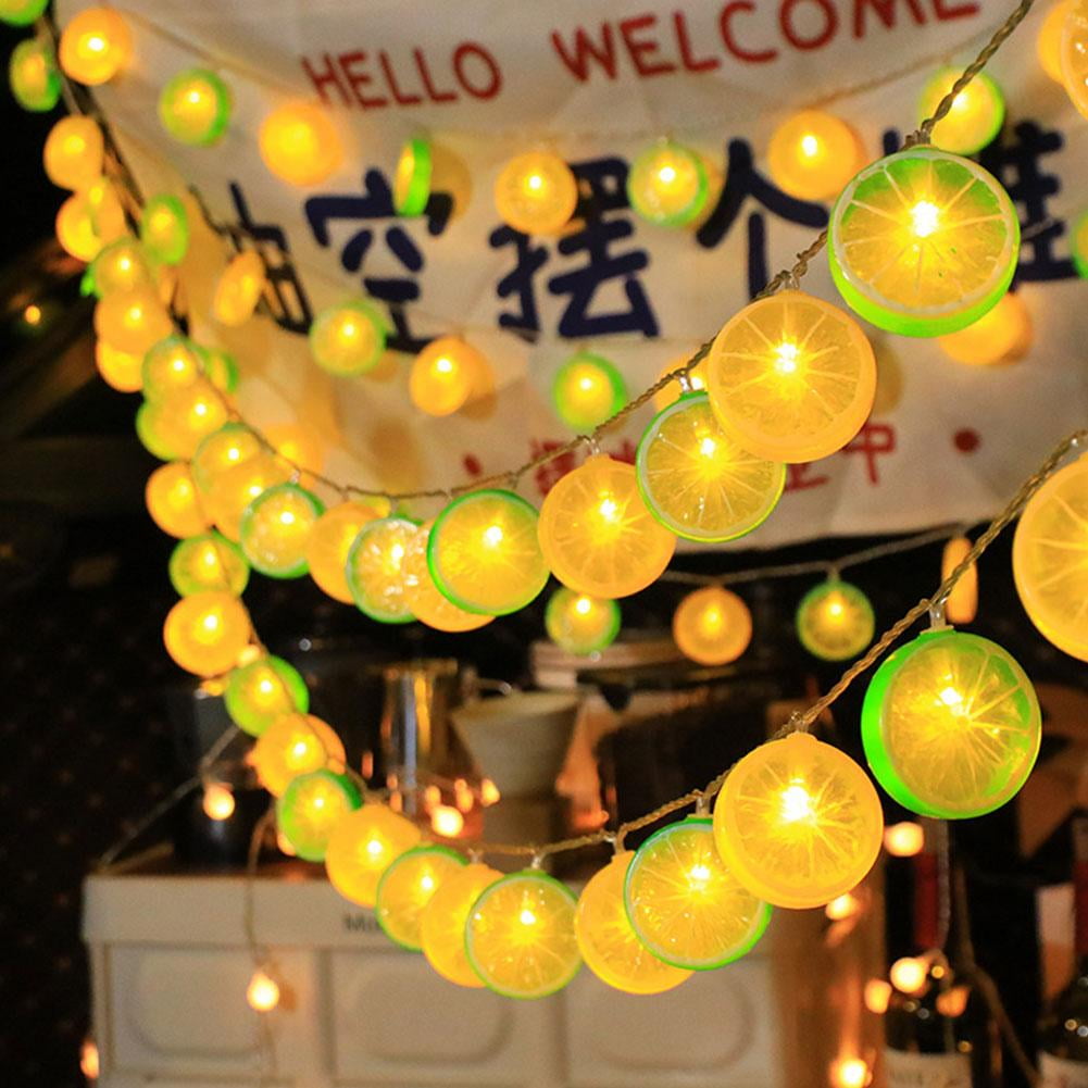 Green Lemon + Yellow Lemon Led Small Colored Lights Night Market Stall ...