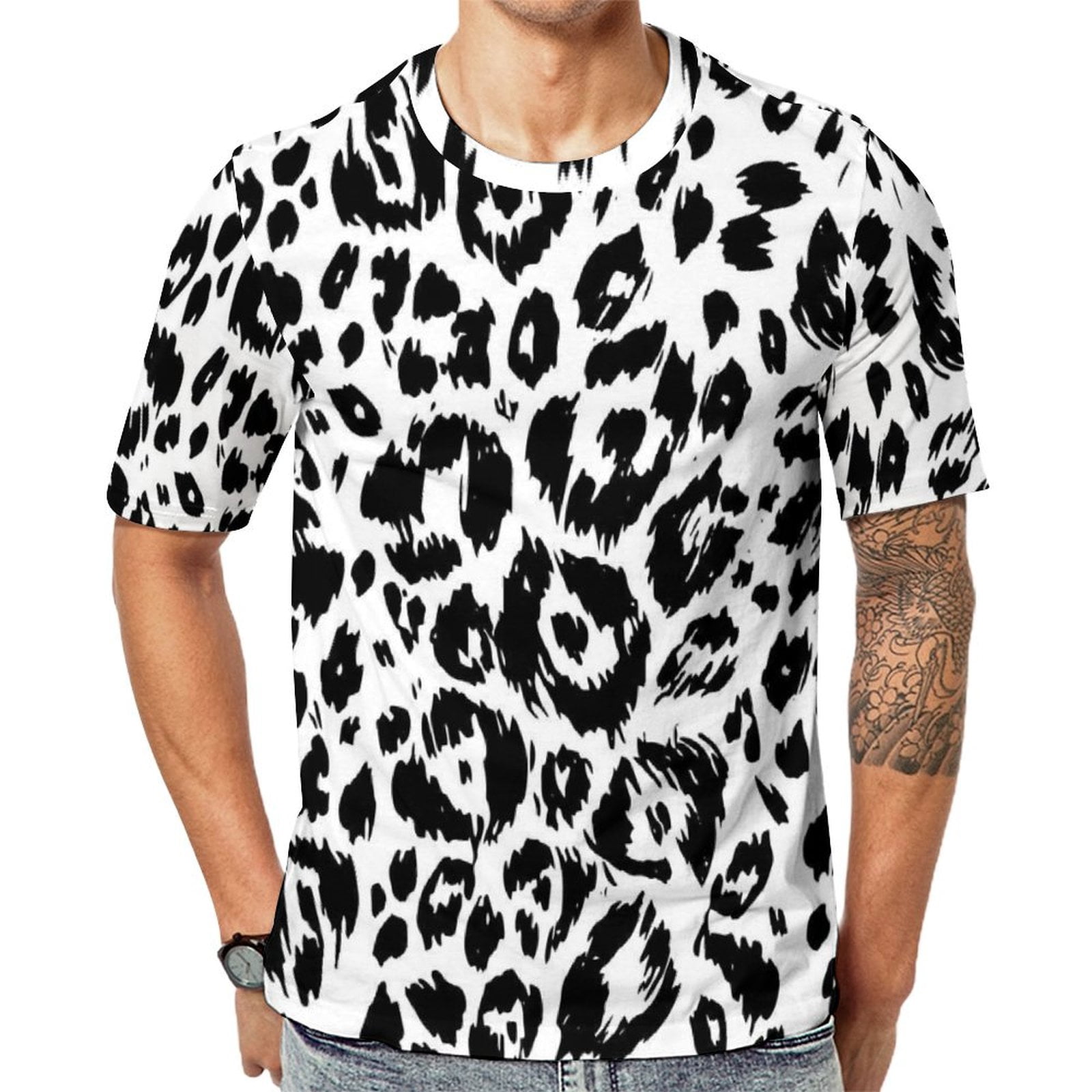 Green Leopard Print TShirt Emerald Gold Safari Design Harajuku TShirts ...