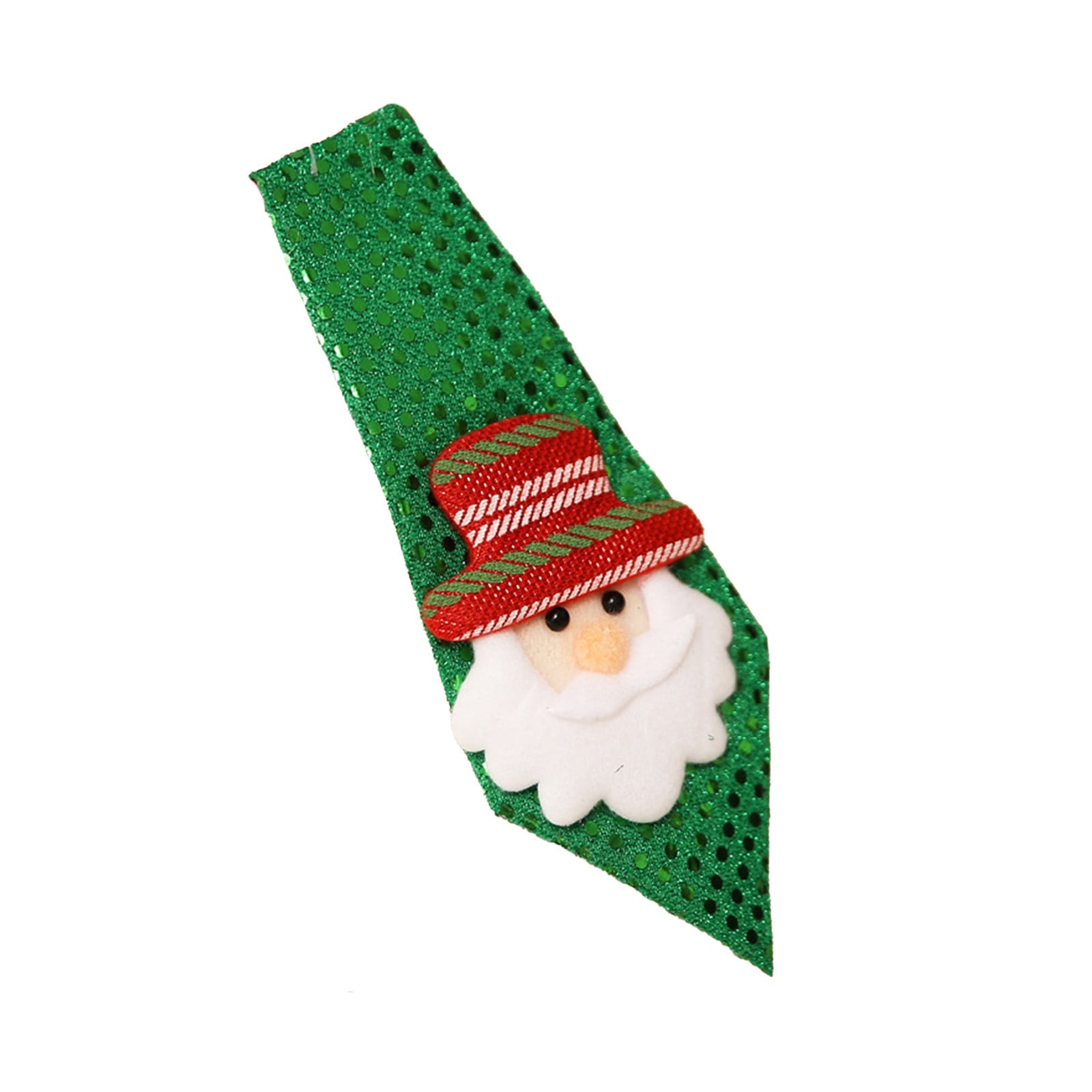 Green Light Up Christmas Tie For Adults And Kids, Glitter Bow Tie With ...