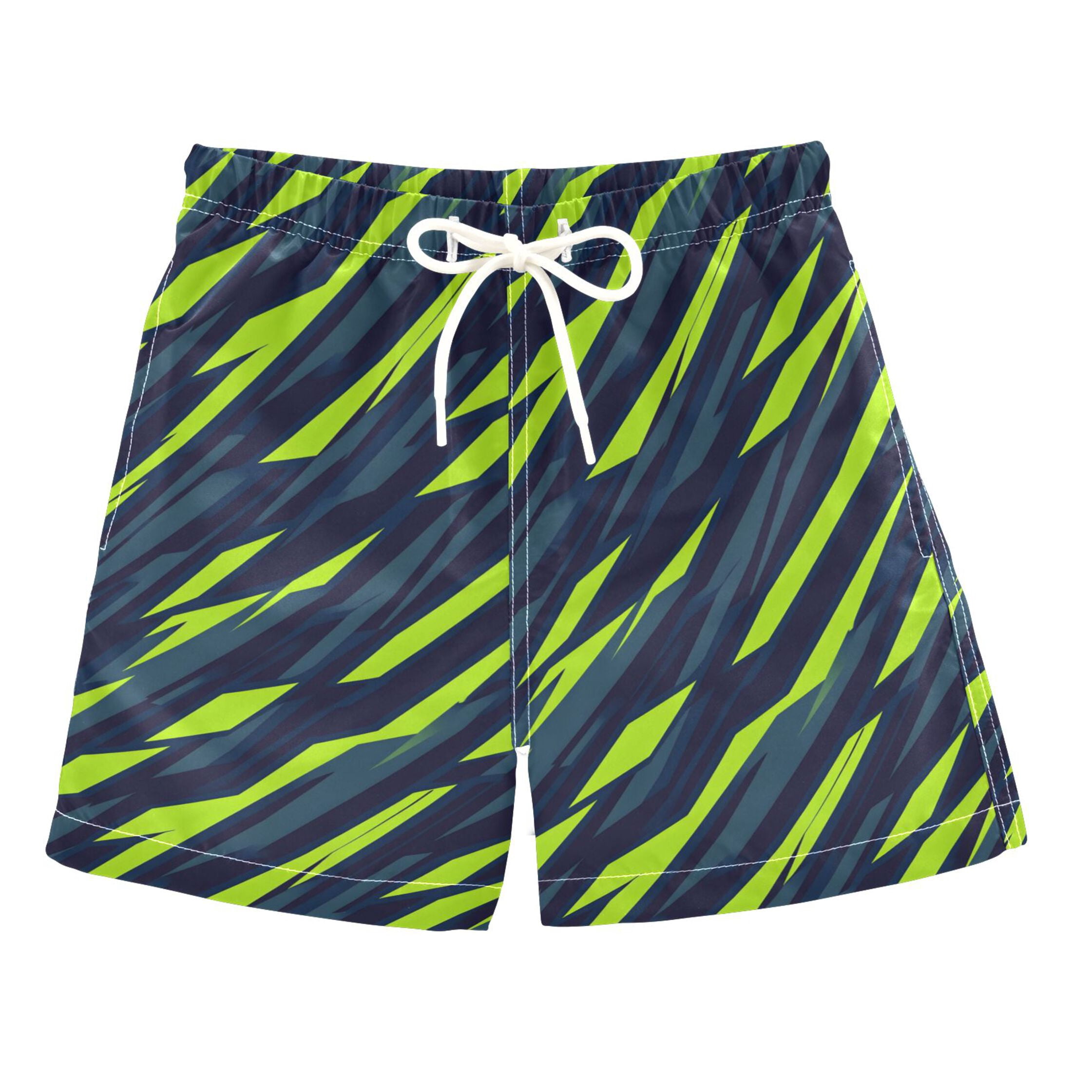 Green Lightning Swim Trunks Quick Dry Beach Pool Board Shorts ...