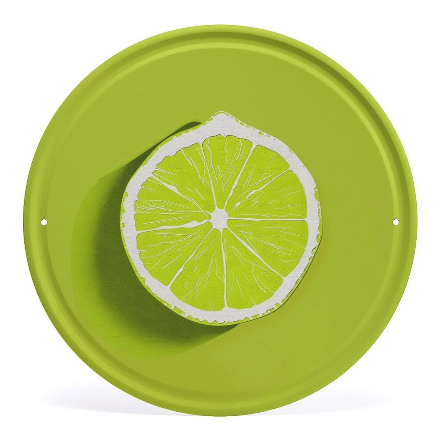 Green Lime Slice Round Aluminum Sign Lemon Cut Slice Fruit Vintage ...