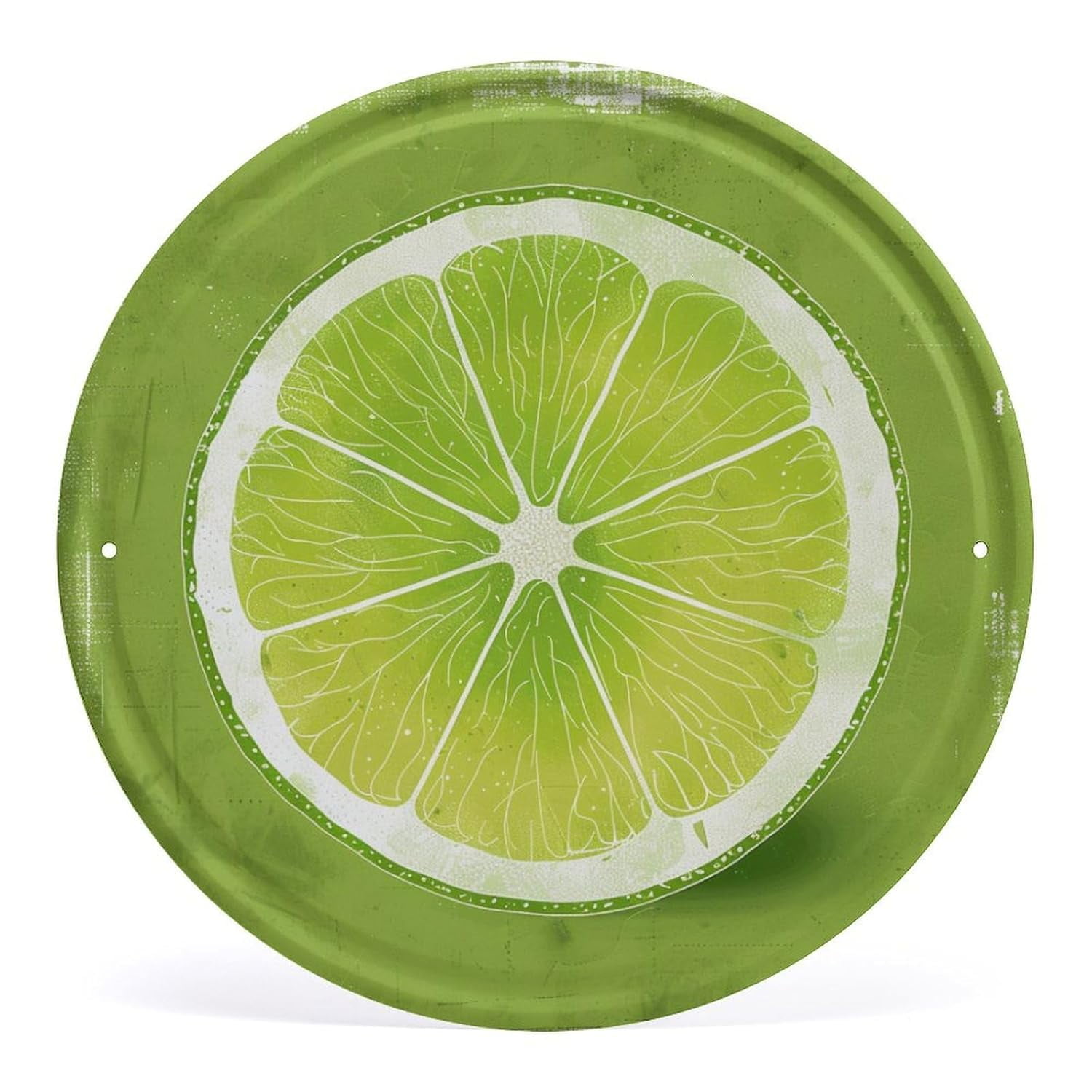 Green Lime Slice Round Tin Sign Lemon Cut Slice Fruit Tin Signs Retro ...