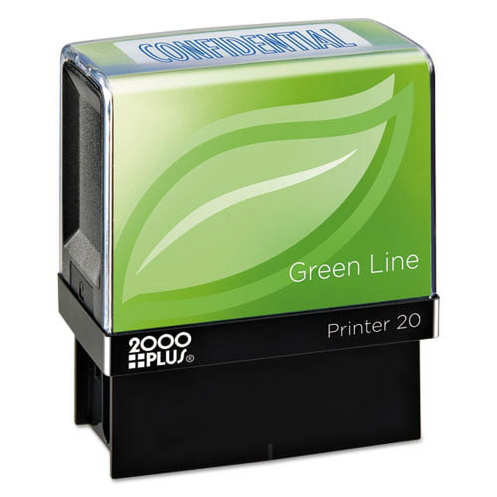 Green Line Message Stamp, Confidential, 1 1/2 X 9/16, Blue | Bundle of ...