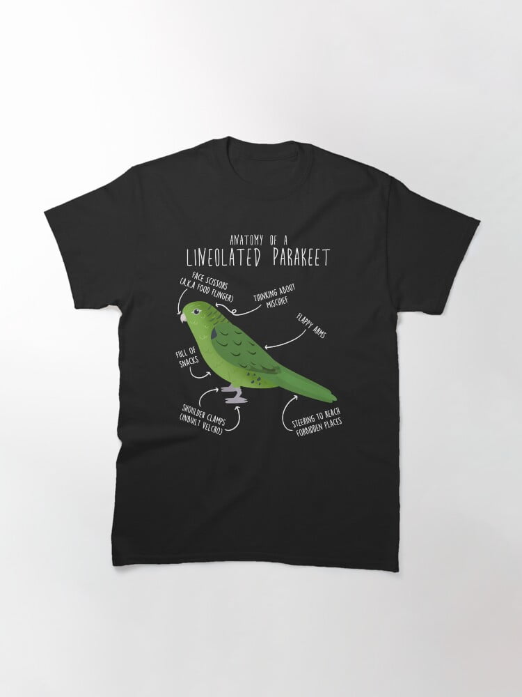 Green Lineolated Parakeet Parrot Anatomy Bird Science Pet Lover Gift ...