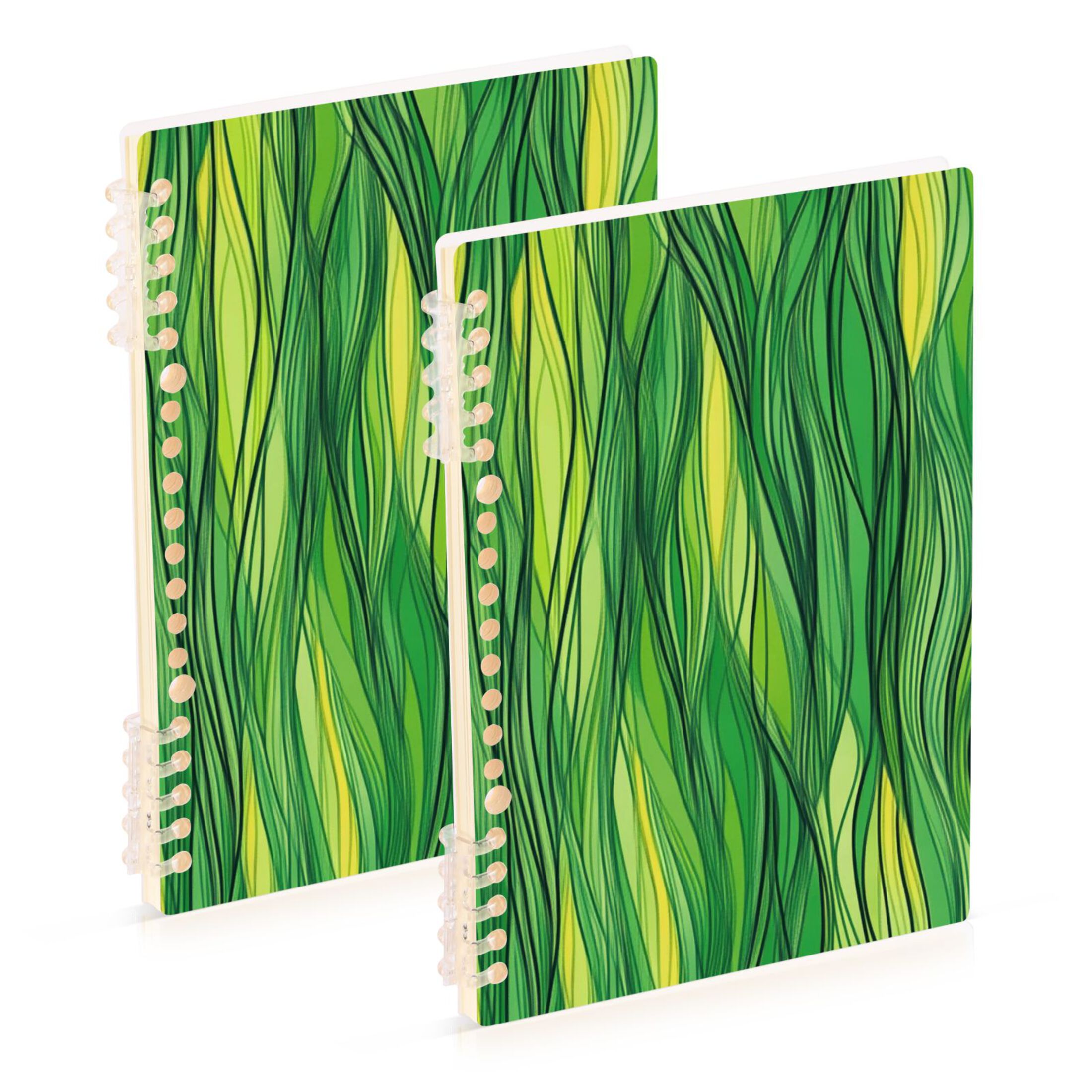 Green Lines Jumping Lined Spiral Journal Notebook 60 Pages A5 College ...
