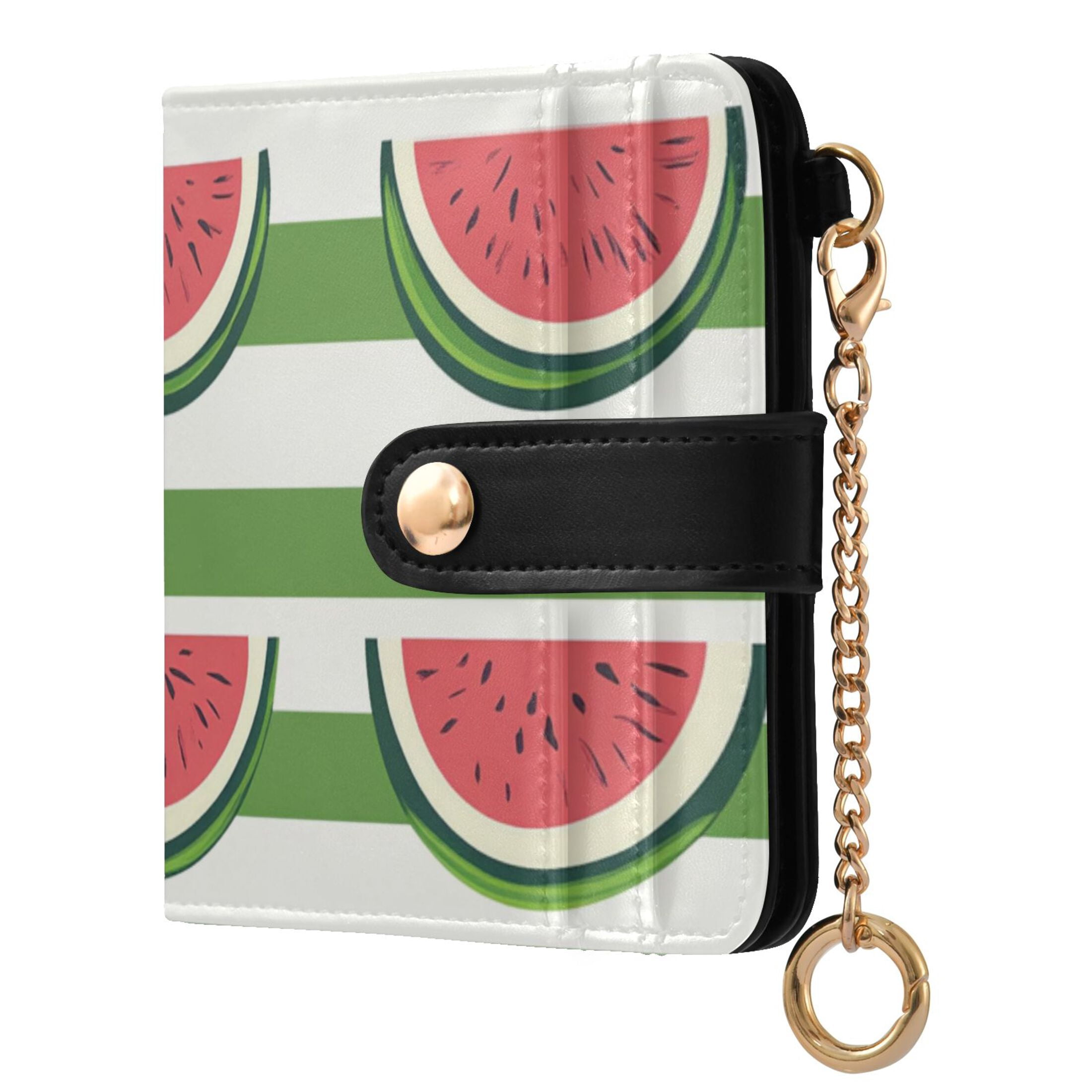 Green Lines Watermelons Women's Wallet PU Leather Card Cases RFID ...