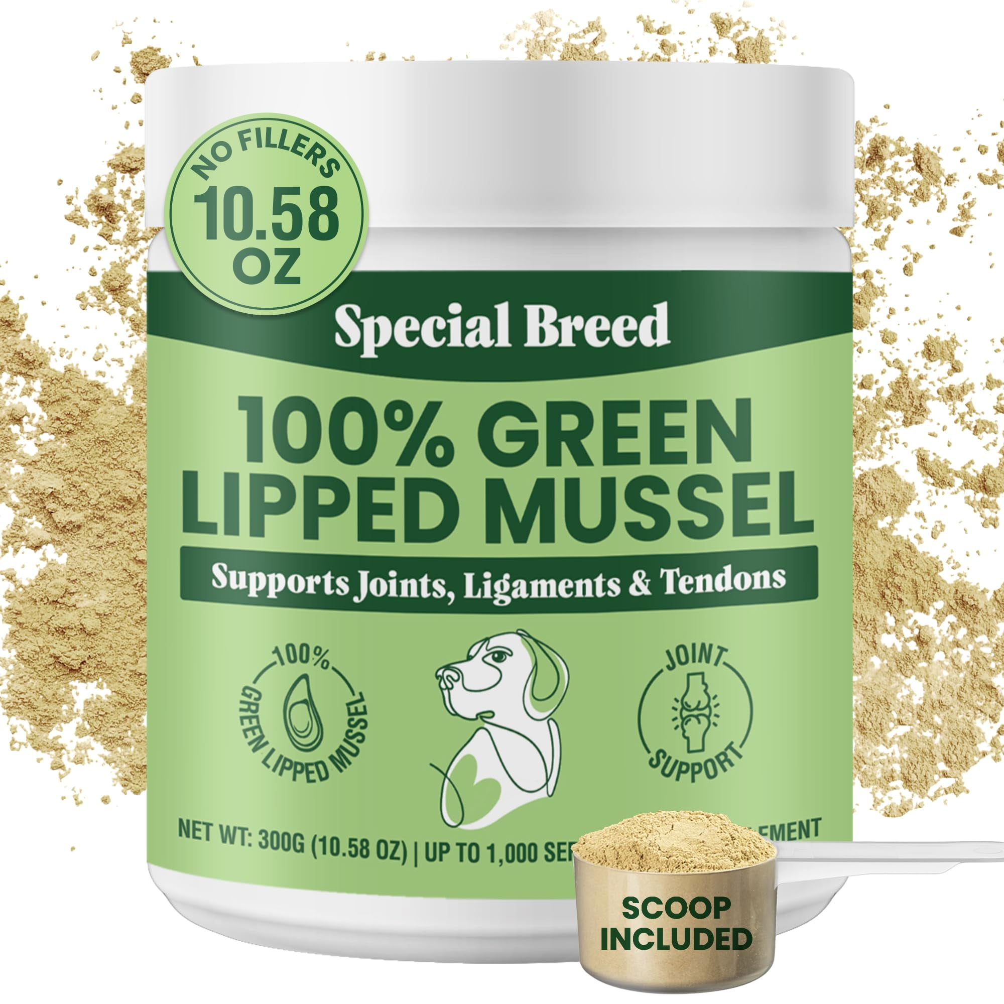 Green Lipped Mussel Powder TSF6 for Dogs & Cats - 100% New Zealand ...