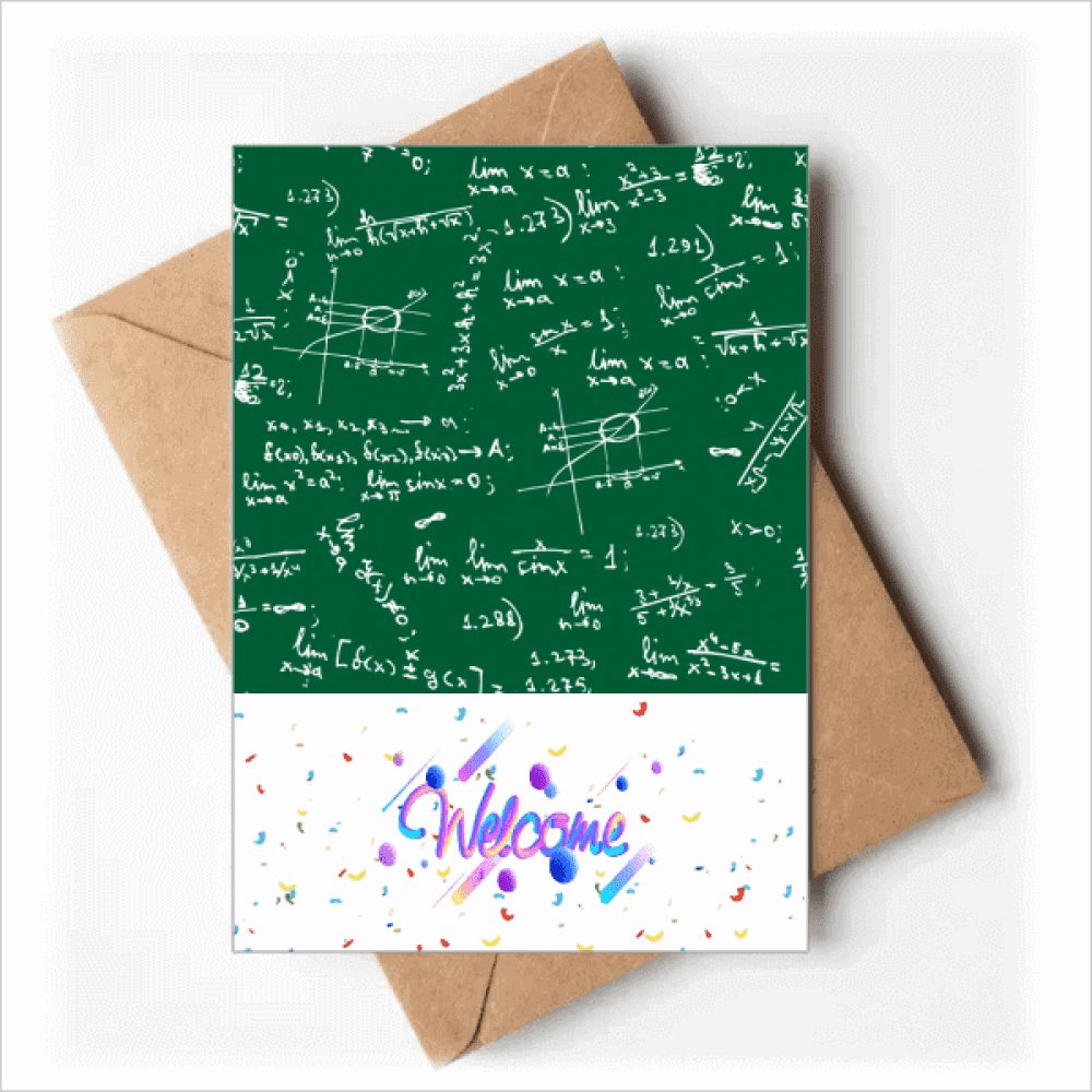Green Lits Mathematical Formulas Welcome Back Greeting Cards Envelopes ...