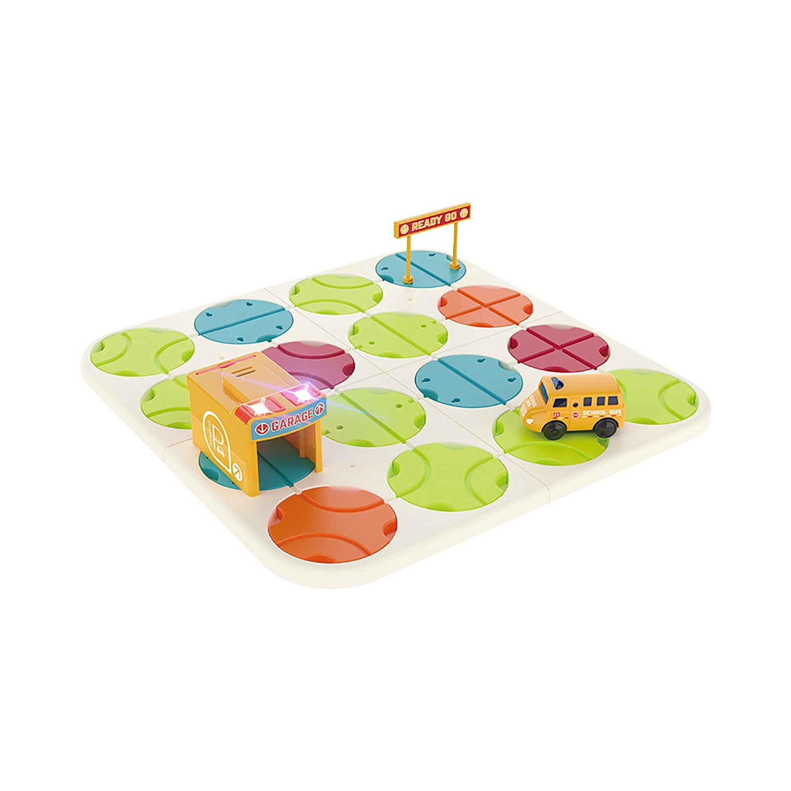 Green Logical Road Builder Maze Track Rail Game With Car And Traffic ...
