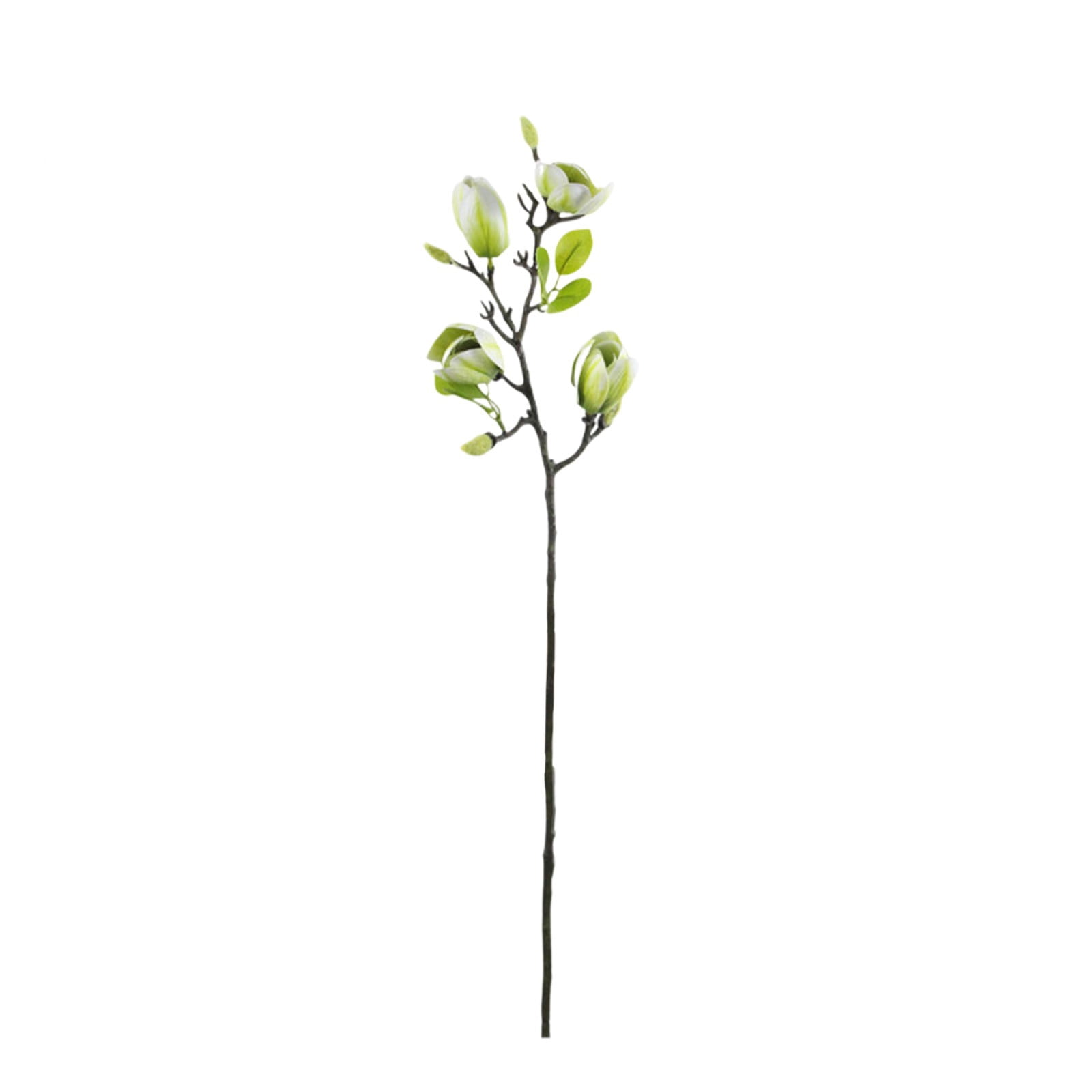 Green Magnolia Artificial Flower Stem, Realistic Fake Bloom For Diy ...