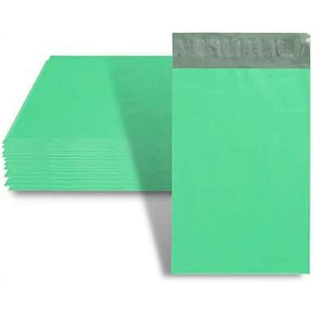 Green Mailers, 12X15.5 Inch, 500 Pack, Glamour Shipping Mailers, Peel ...