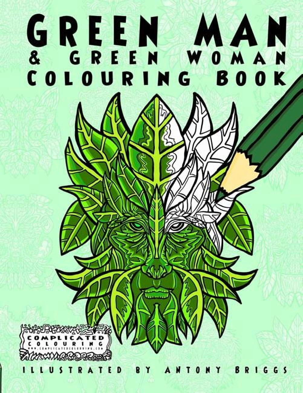 Complicated Colouring Green Man and Green Woman: Colouring Book ...