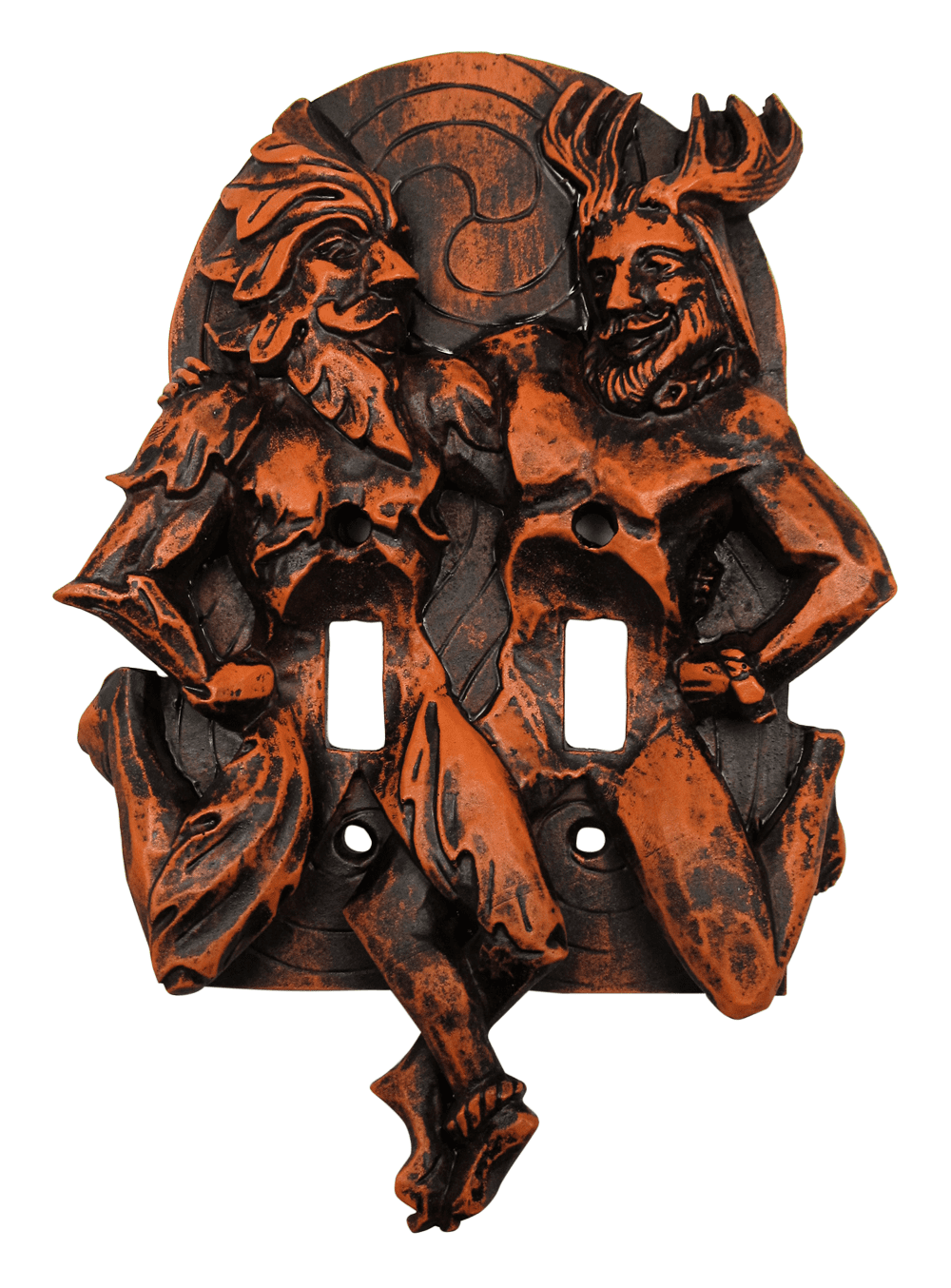 Green Man and Horned God Switchplate Celtic Switch Plaque - Dryad ...
