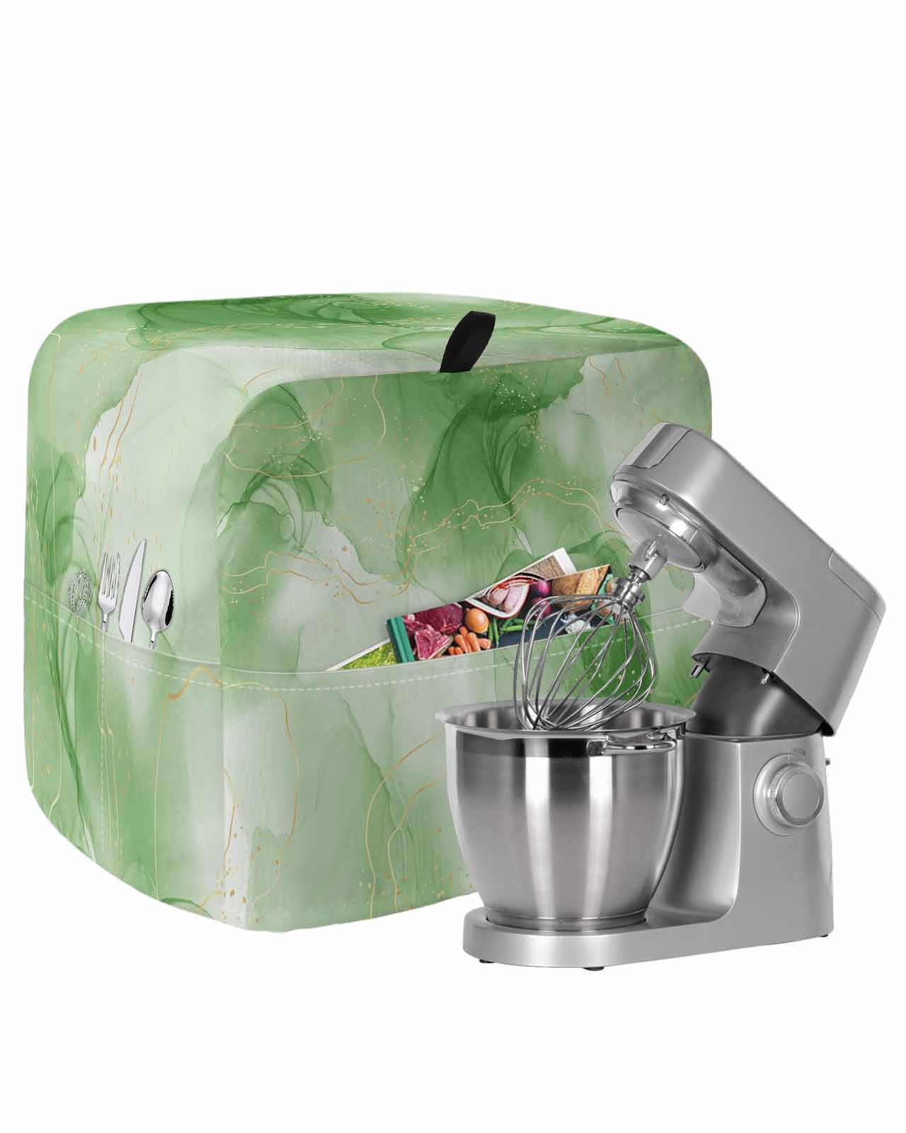 Green Marble Stand Mixer Dust Cover with Storage Pocket & Handles ...