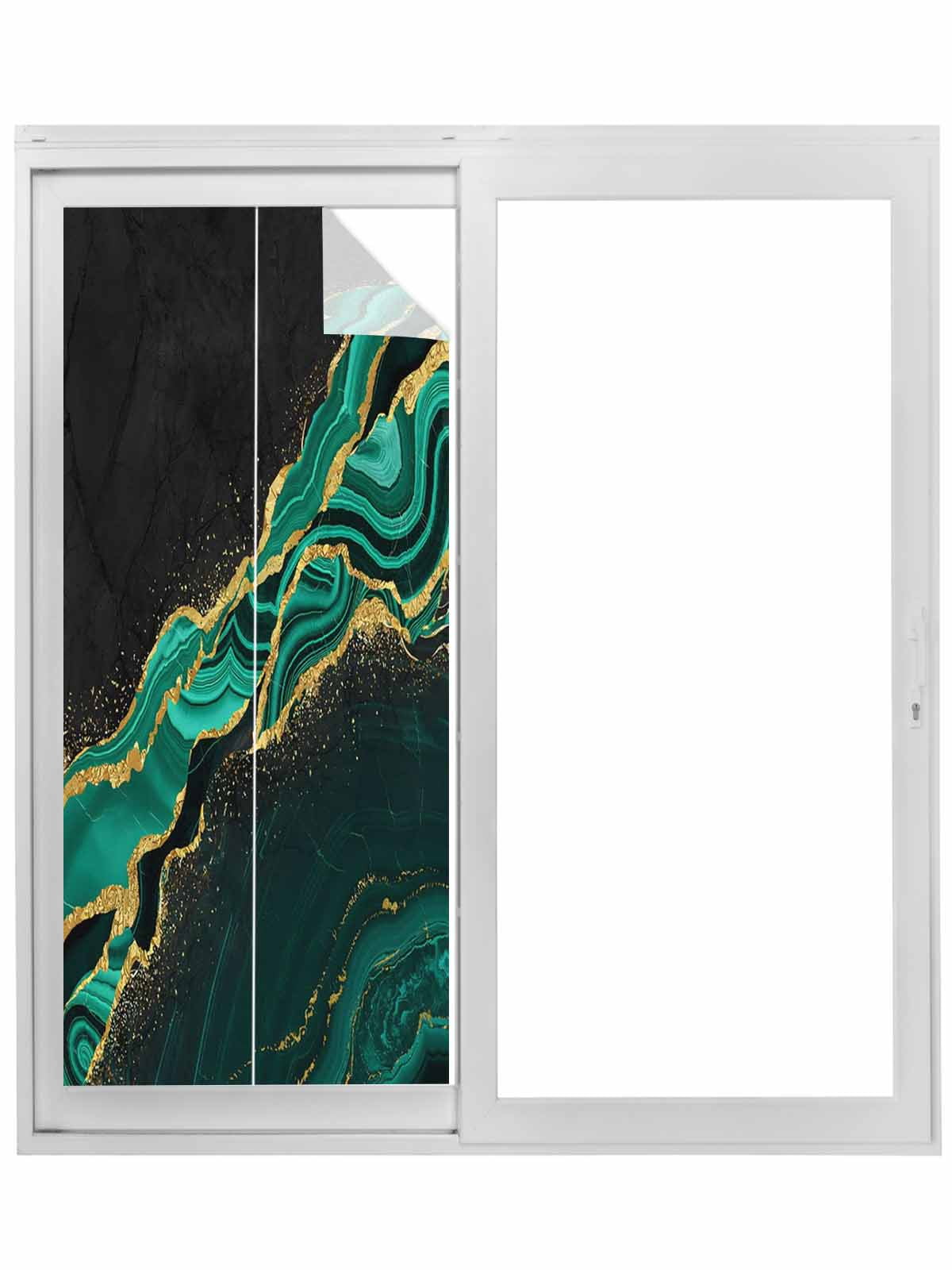 Green Marble Window Privacy Film Stained Glass Window Film Decorative ...