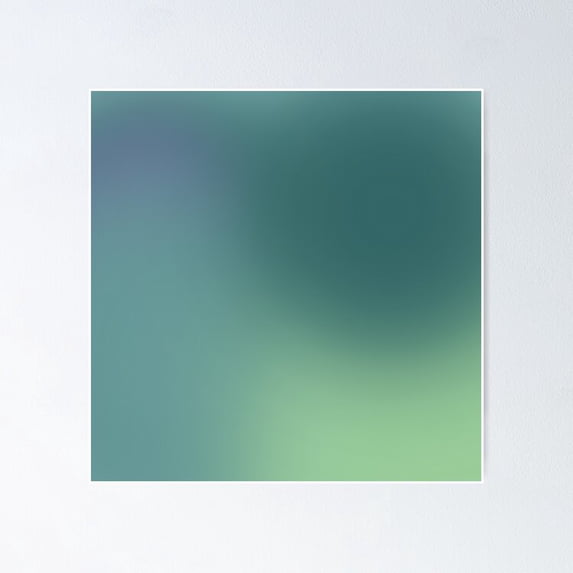 Green Medley Fade Gradient Color Verde Blend Mix UNFRAMED Poster, 18x24 ...