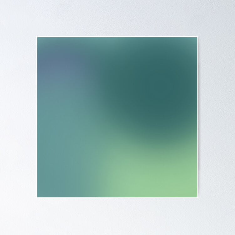 Green Medley Fade Gradient Color Verde Blend Mix UNFRAMED Poster, 8x12 ...