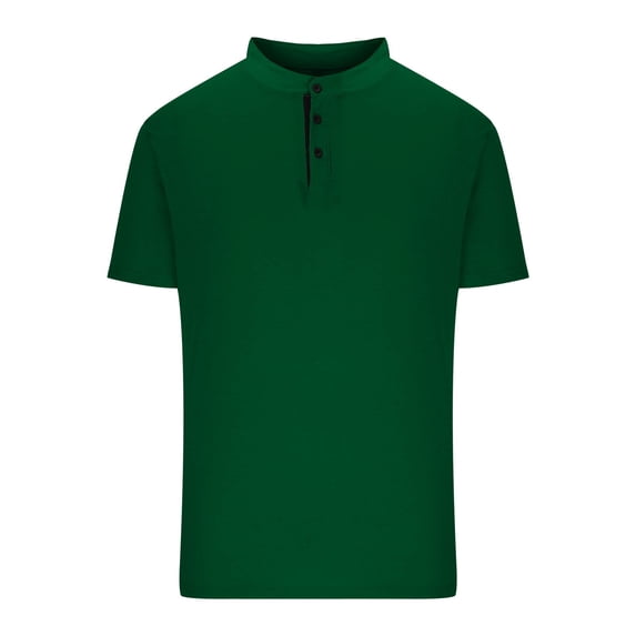 Green Mens Brunch Button Tops Short Sleeve Blouses for Man Boat ...