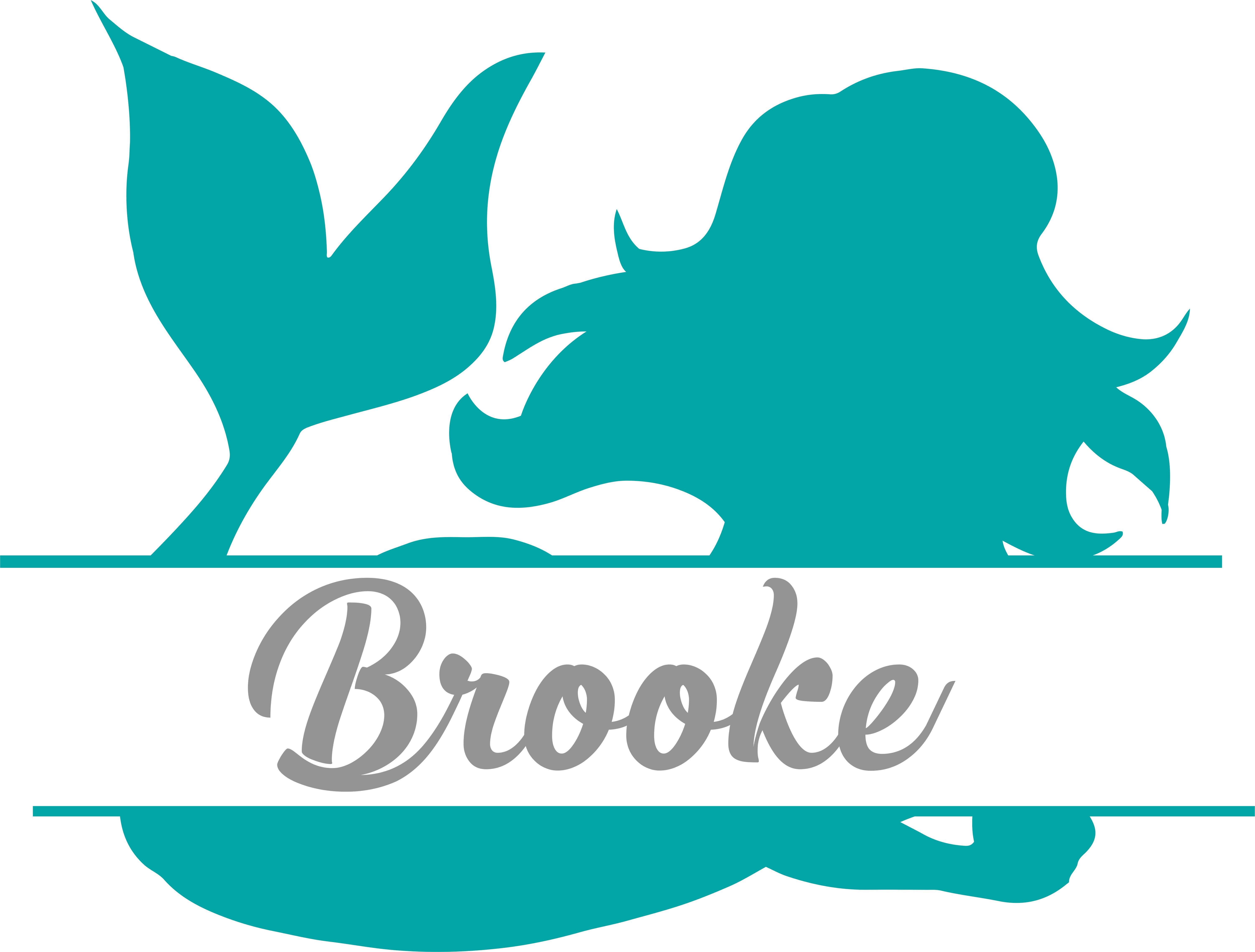 Green Mermaid Mermaids Crown Girly Customized Wall Decal - Custom Vinyl ...