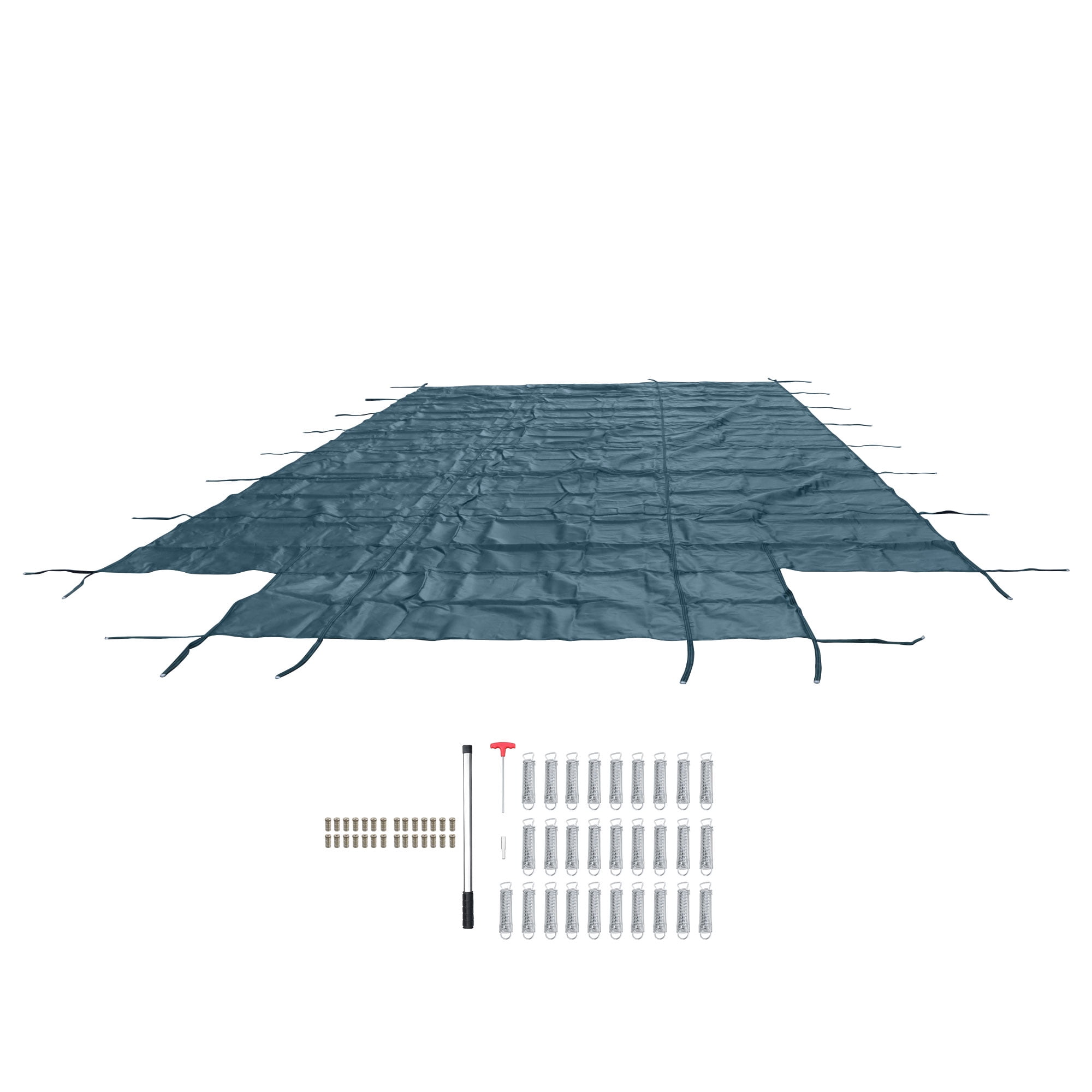 Green Mesh Pool Safety Cover For 16x32 ft Rectangle with 4x8ft Center ...