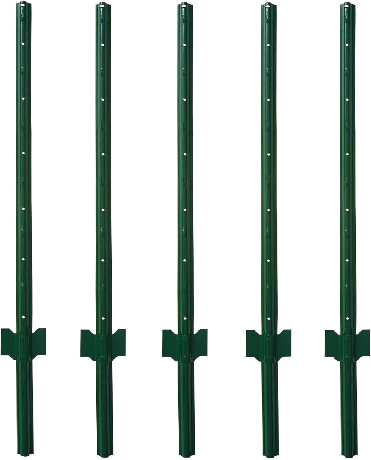 Green Metal Fence Post, U-Post for 36 Inch High Garden Welded Wire ...