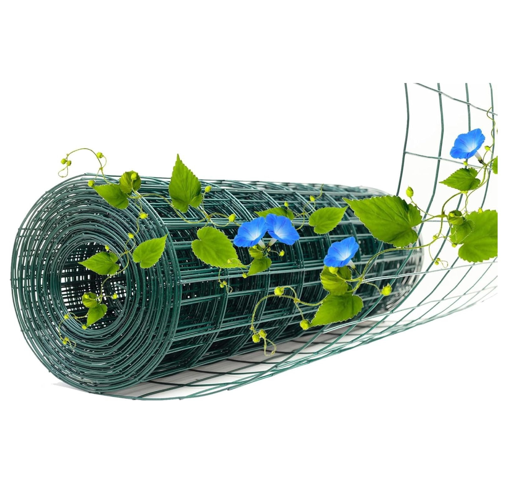 Green Metal Garden Fence, 60inch(H) x 50ft(L), 2 inch x 3 inch,14GA 2/3 ...