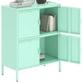 Green Metal Locker Storage Cabinet with 4 Doors & Legs,Office Storage ...