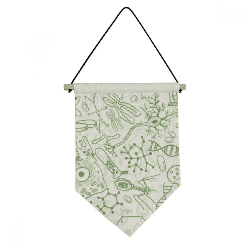 Green Microscope Cells Structure Biological Canvas Flag Hanging Wall ...