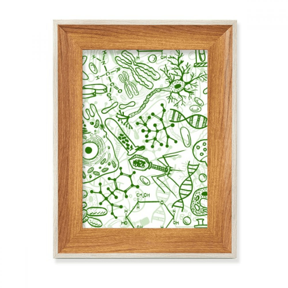 Green Microscope Cells Structure Biological Desktop Wooden Photo Frame ...