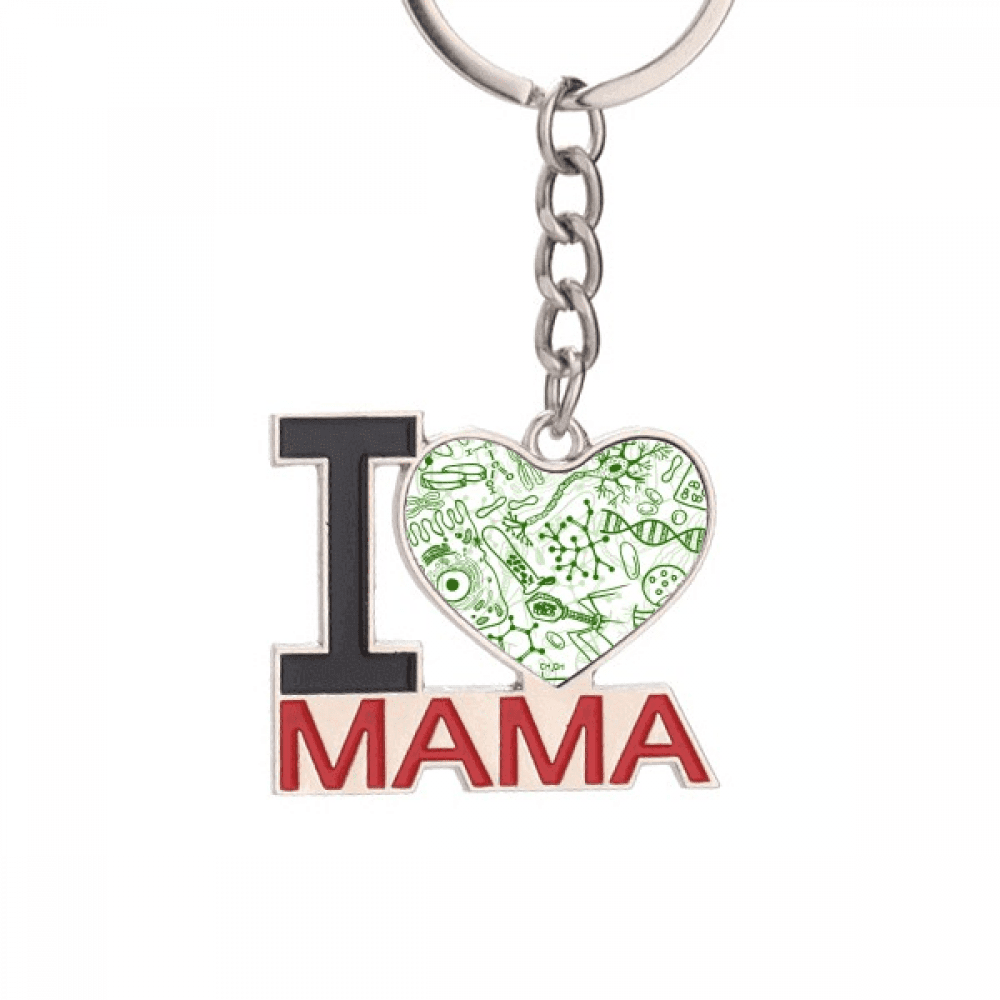 Green Microscope Cells Structure Biological Keychain Metal Keyring ...