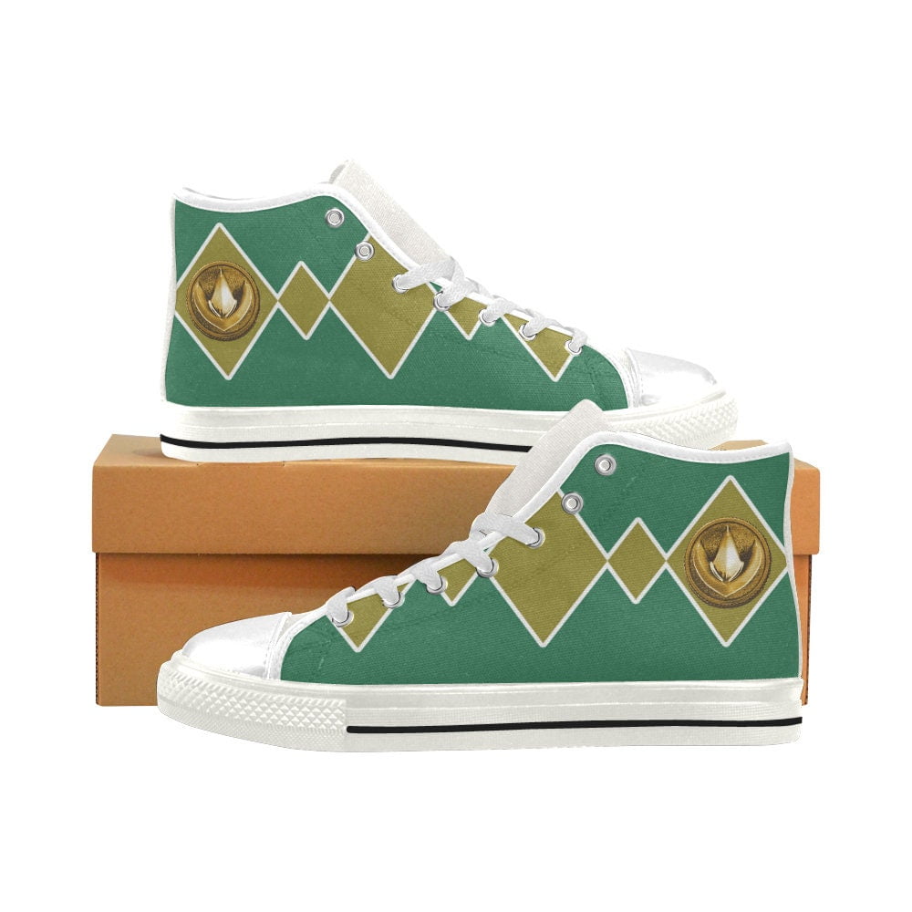 Green Mighty Morphin Dragonzord Power Coin High Top Shoes - Walmart.com