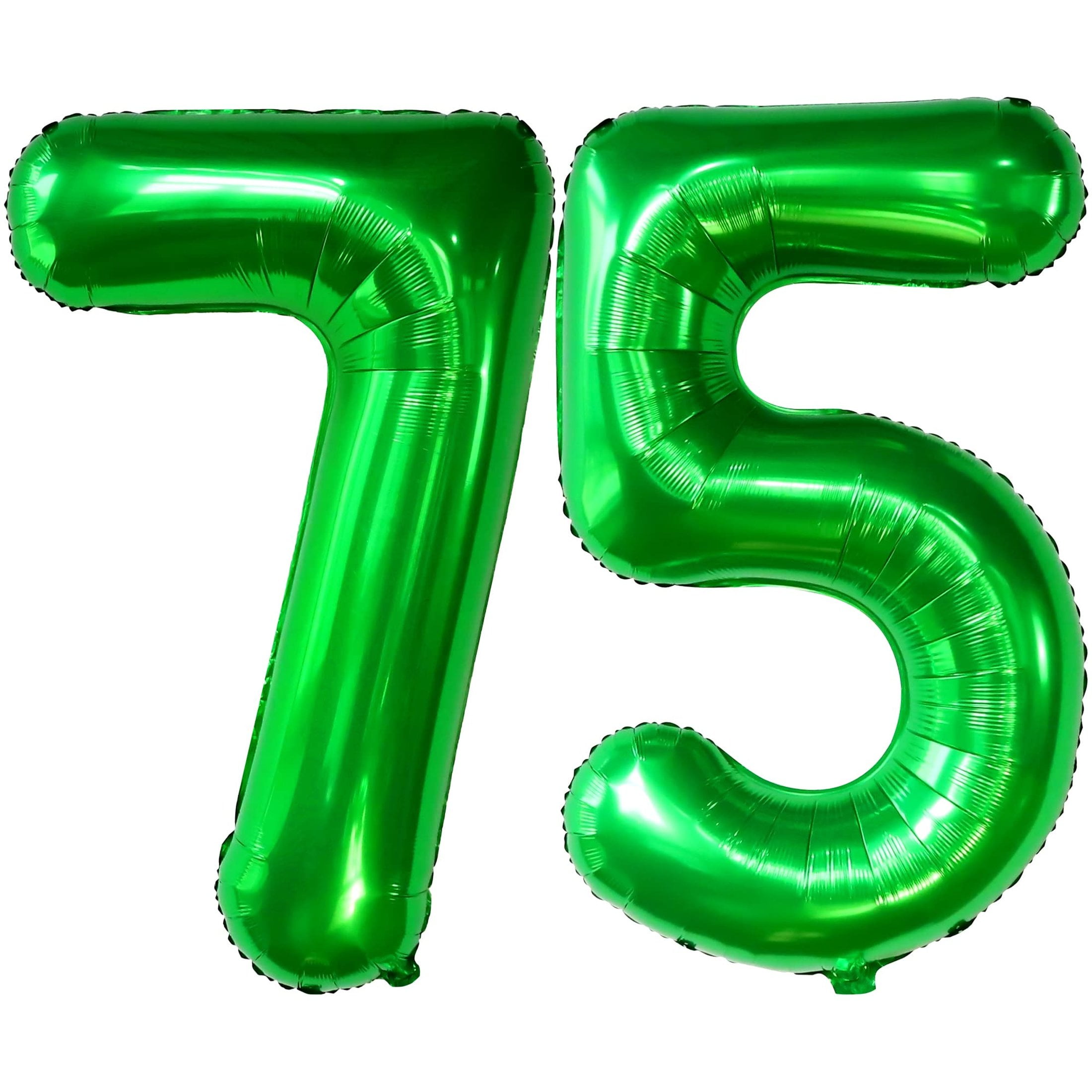 Green Milestone 75 Balloon - Jumbo 40" Number 75 Balloon for Men's 75th ...
