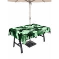 Green Militarily Rectangle Outdoor Tablecloth with Umbrella Hole ...