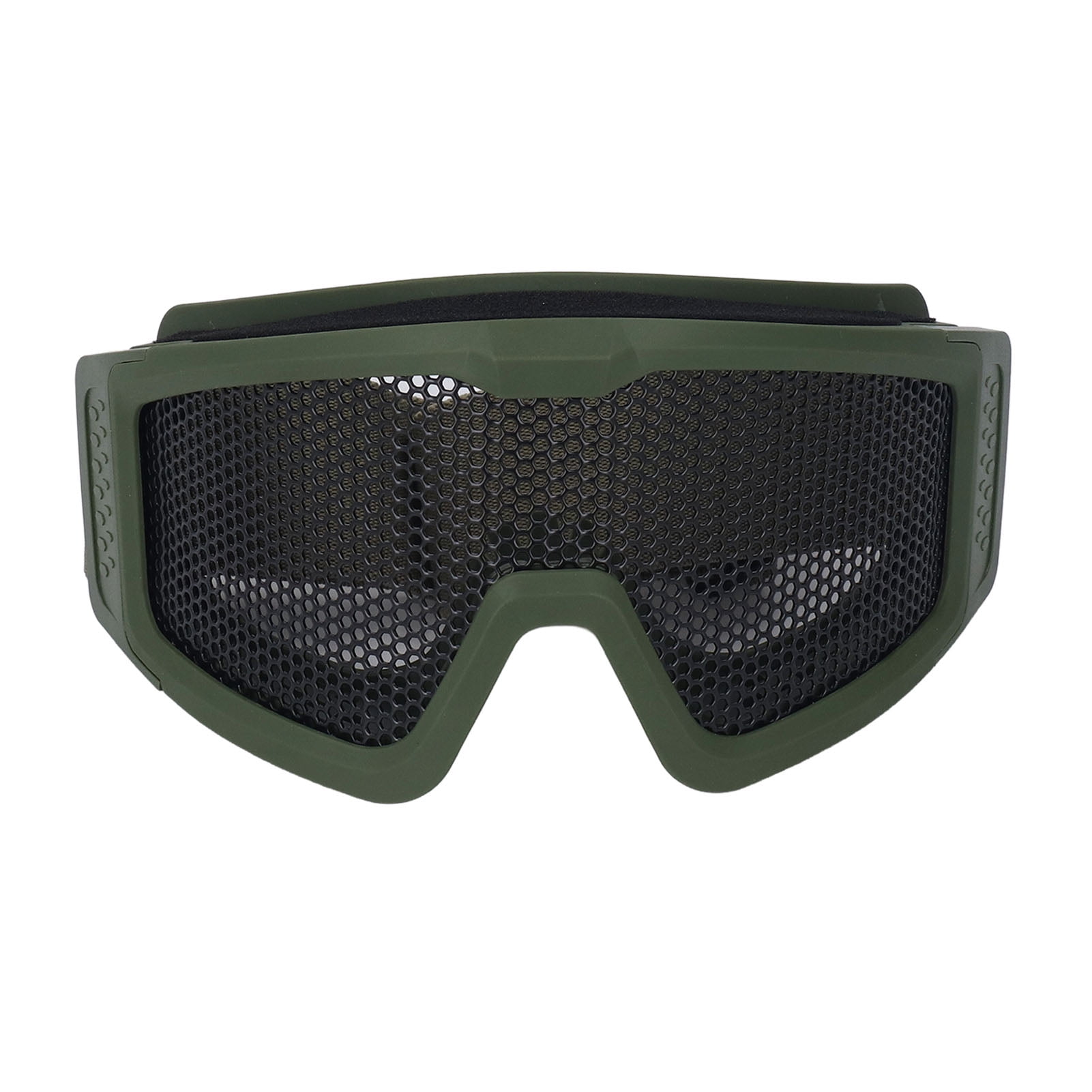 Green Military CS Outdoor Game Fans Safety Goggles Breathable Shock Resistant Iron Mesh ...