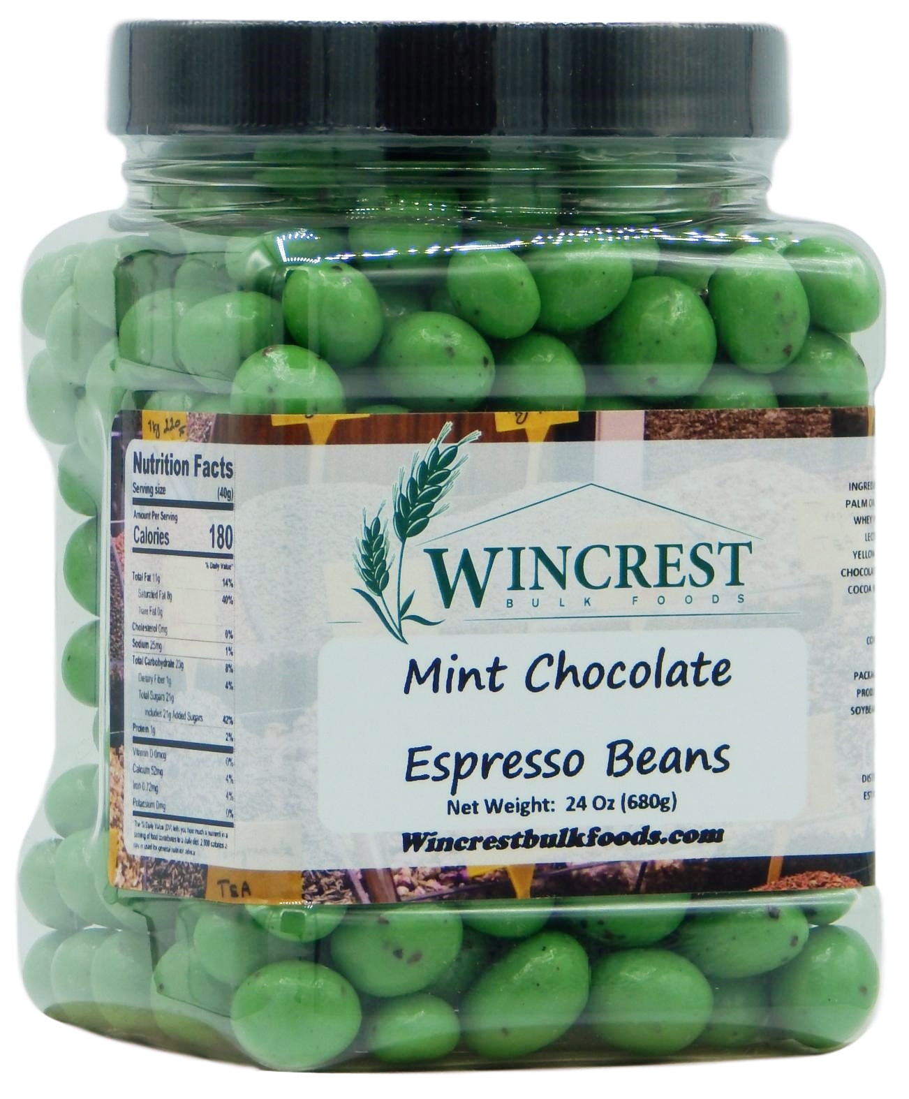 Green Mint Chocolate Espresso Beans - 1.5 Lb Tub - Walmart.com