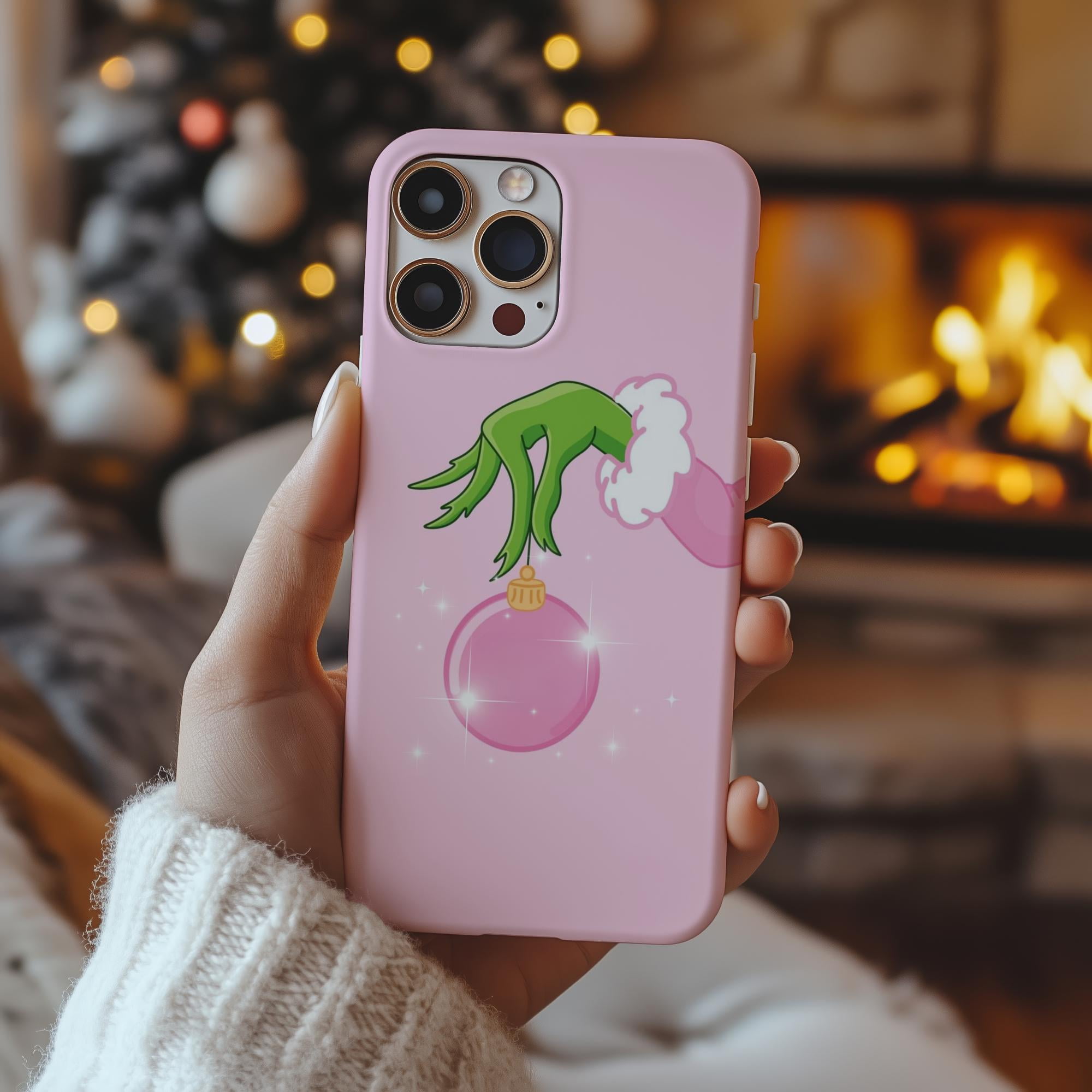Green Mischievous Holiday Icon Phone Case with iPhone 17 through 11 Pro ...