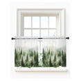 Green Mist Forest Tier Curtains 36 Inch Length,Sheer Curtains for ...