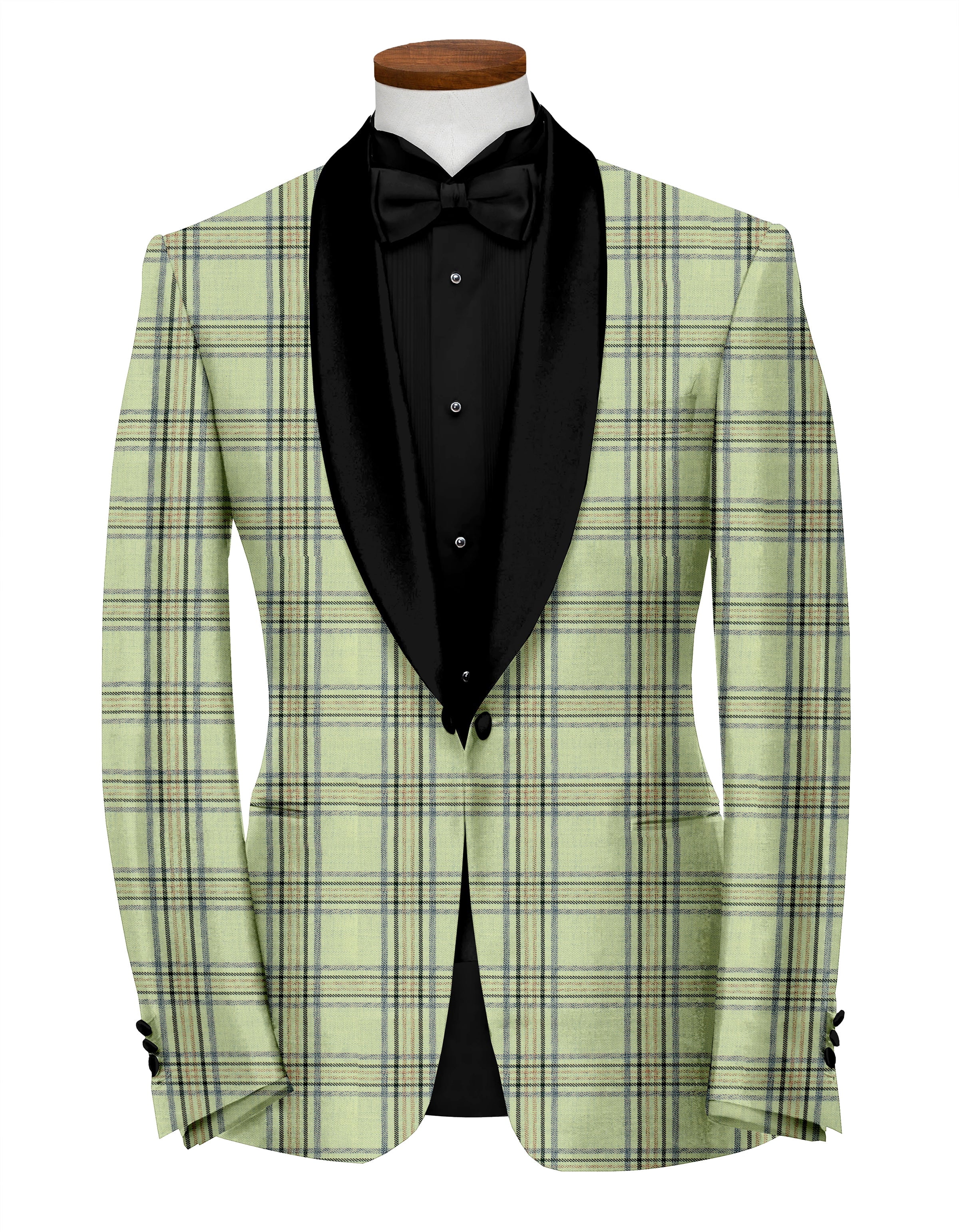 Green Mist Men's Party Checks Suit Jacket Slim Fit Blazer - Walmart.com