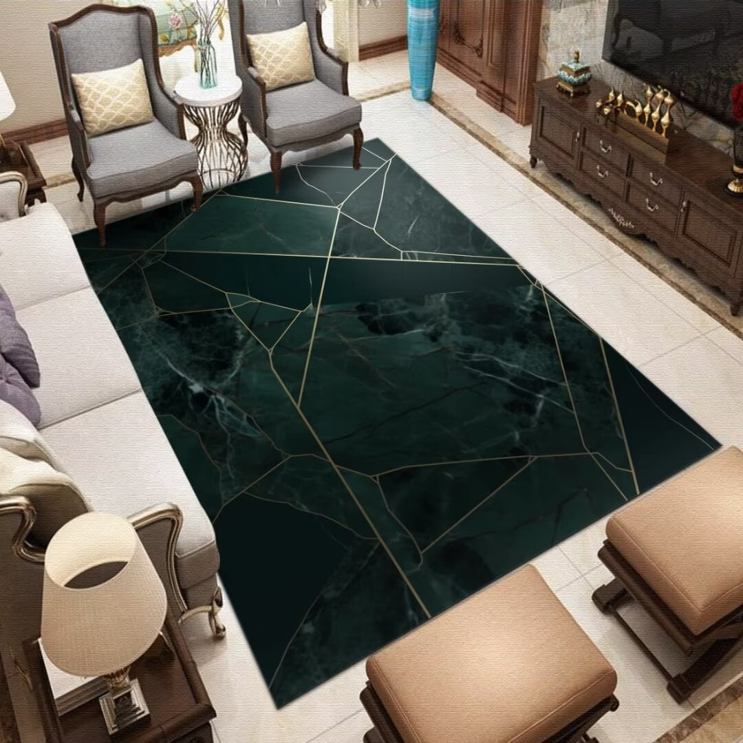 Green Modern Ins Luxury Living Room Carpet Sofa Table Rug Coffee Table ...