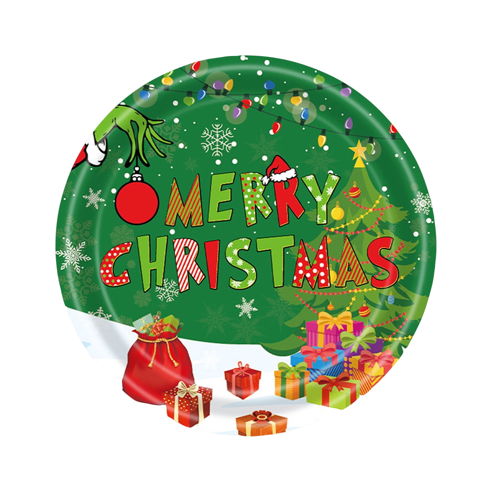 Green Monster Christmas Disposable Party Tableware Set, Christmas Party ...