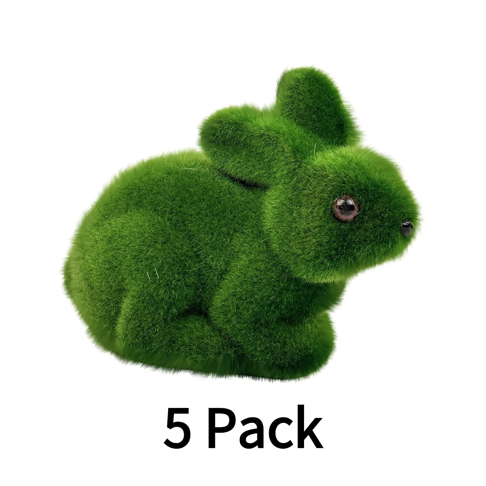 Green Moss Bunny 5Pack 3.1"/8CM Topiary Bunny Green Furry Easter Bunny ...