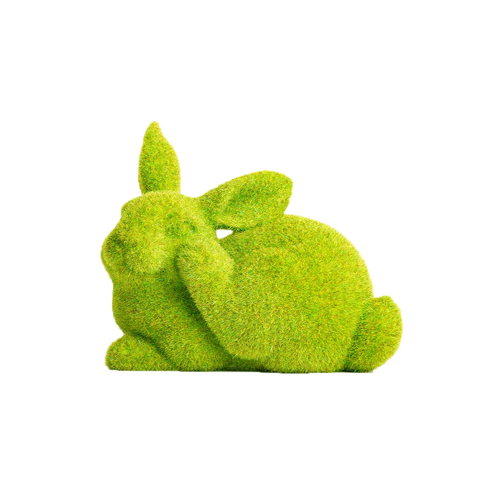 Green Moss Bunny 6.2"/15.8CM Topiary Bunny Green Flocking Moss Rabbit ...