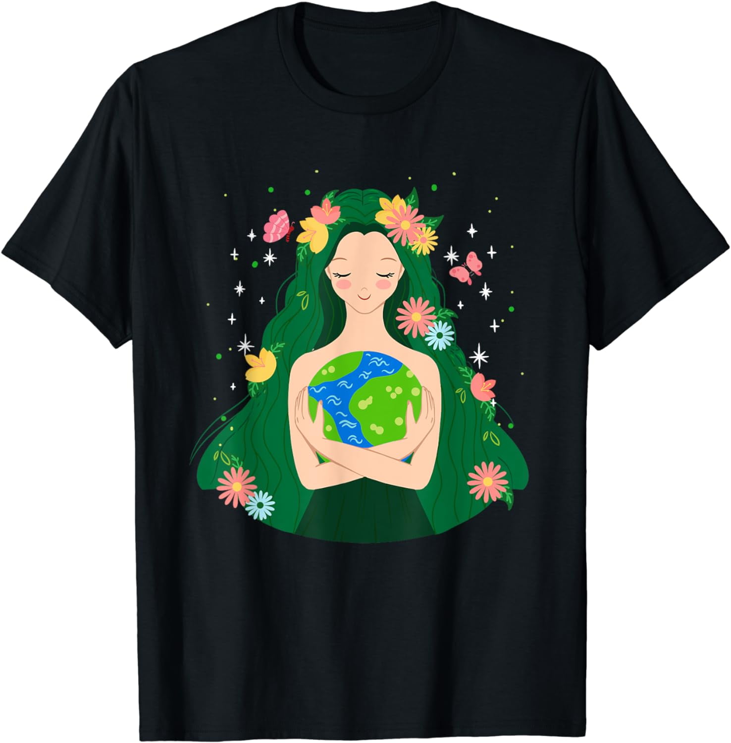 Green Mother Earth Day Gaia Save Our Planet Women Girl Kids T-Shirt ...