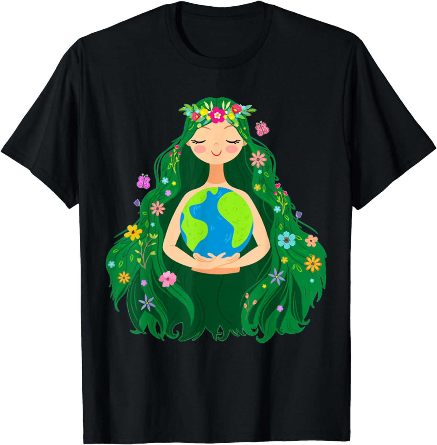Green Mother Earth Day Gaia Save Our Planet Women Girl Kids T-Shirt ...