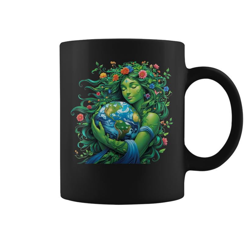 Green Mother Nature Earth Day Earth Mother Planet Nature Coffee Mugs ...