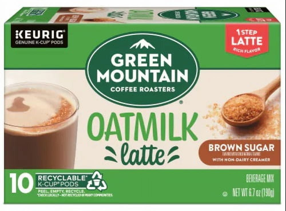 Green Mountain Brown Sugar Oatmilk Latte One Step Coffee K-Cups, 10 ...