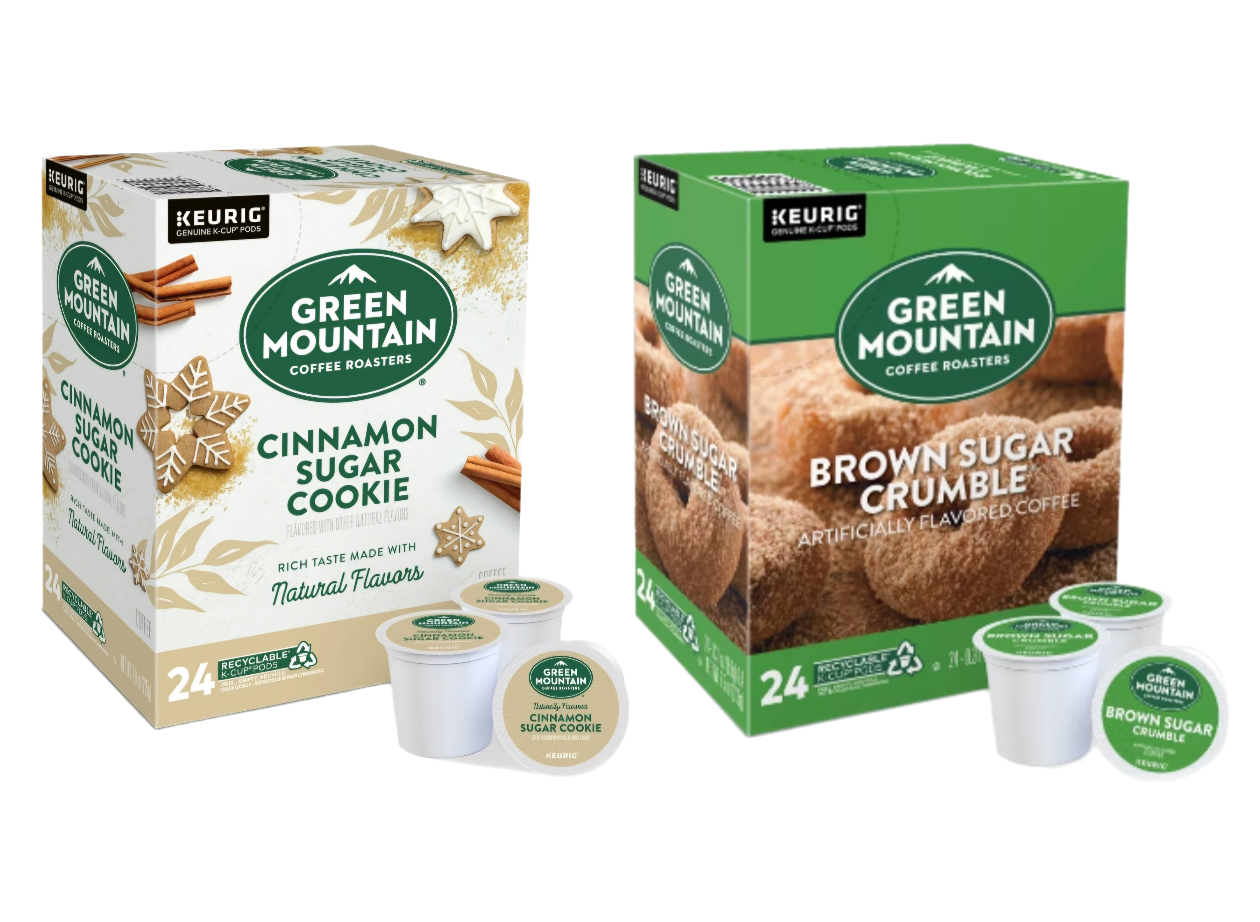 Green Mountain Cinnamon Sugar Cookie and Brown Sugar Crumble Coffee K ...