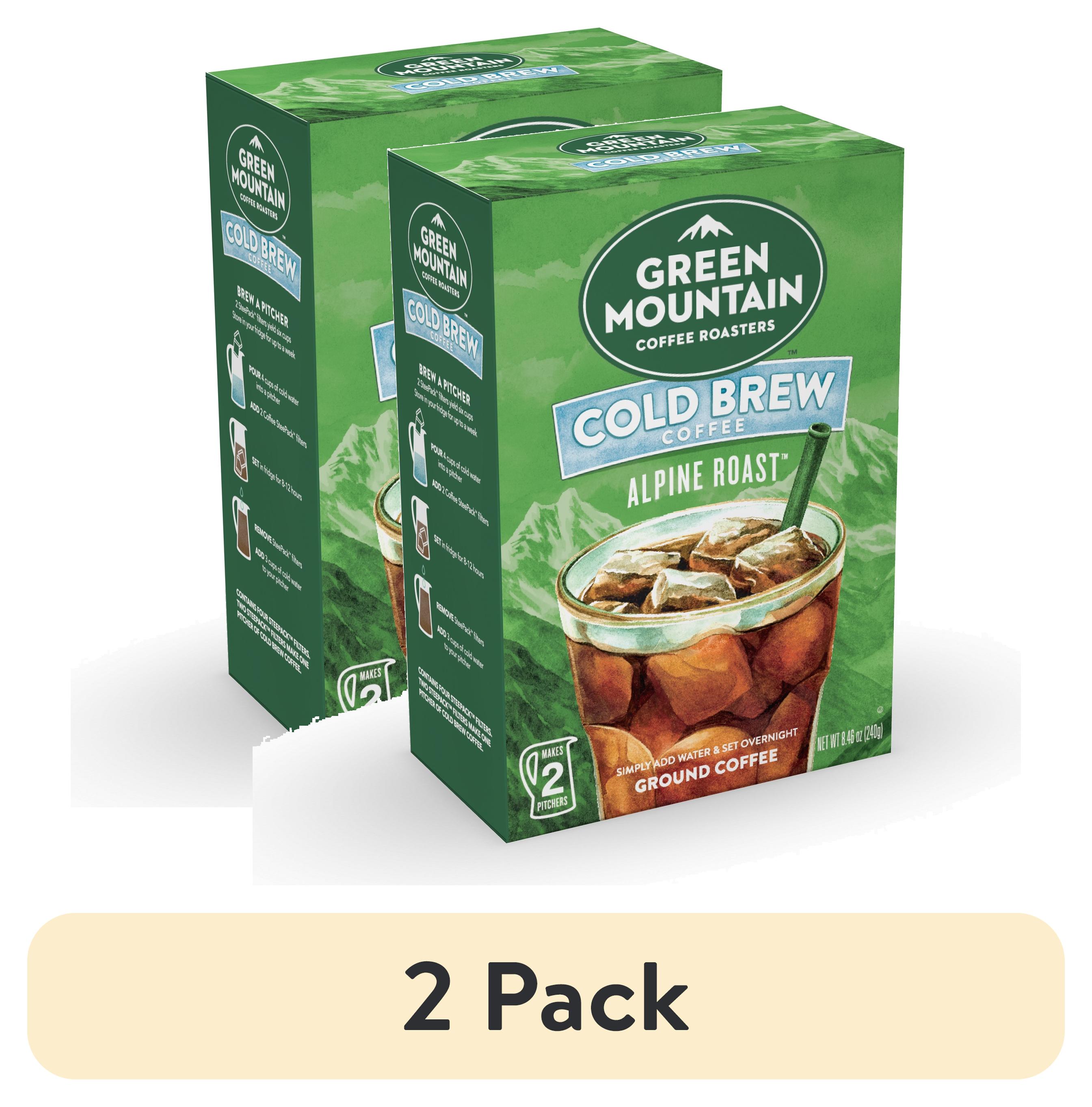 (2 pack) Green Mountain Coffee Roasters Alpine Medium Roast, Ground Coffee, (2 Boxes of 4 ...